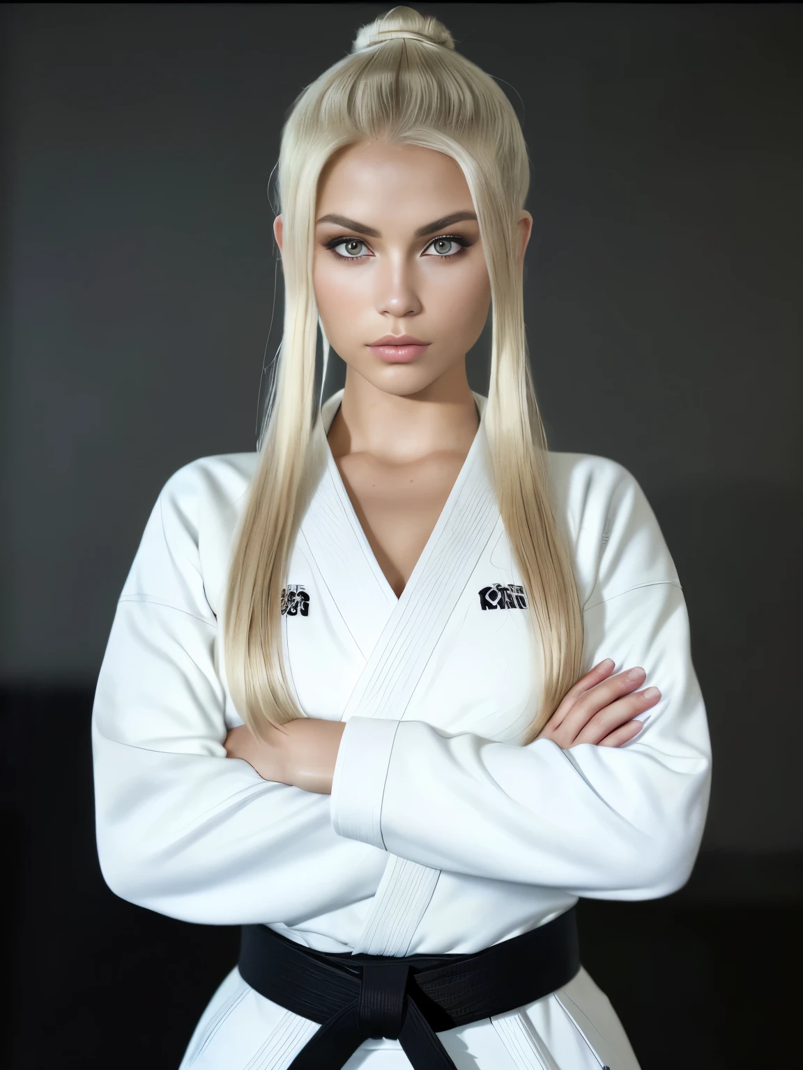 A woman in a white kimono posing for a picture - SeaArt AI