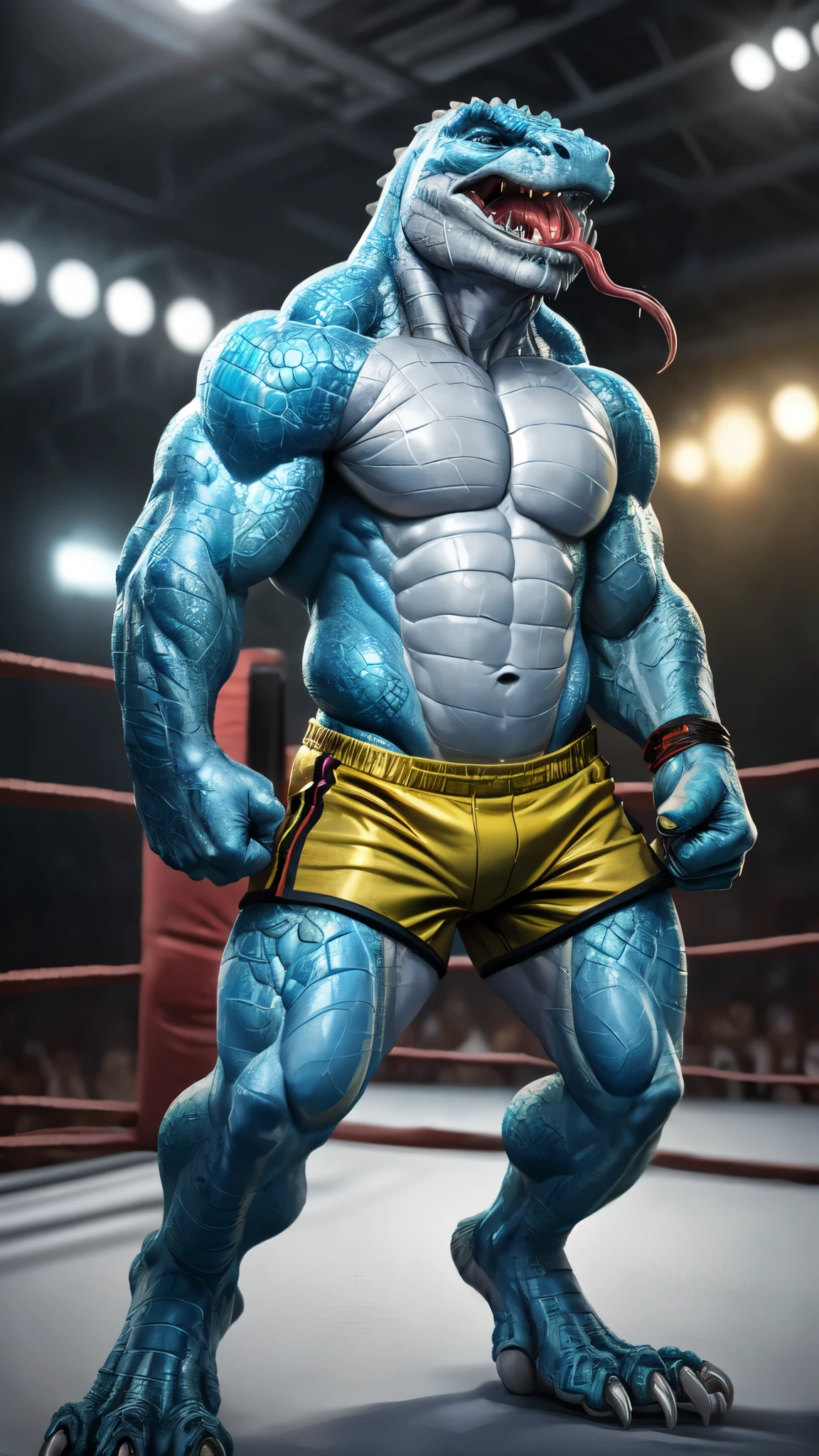 A close up of a toy figure of a wrestler with a snake on his chest ...