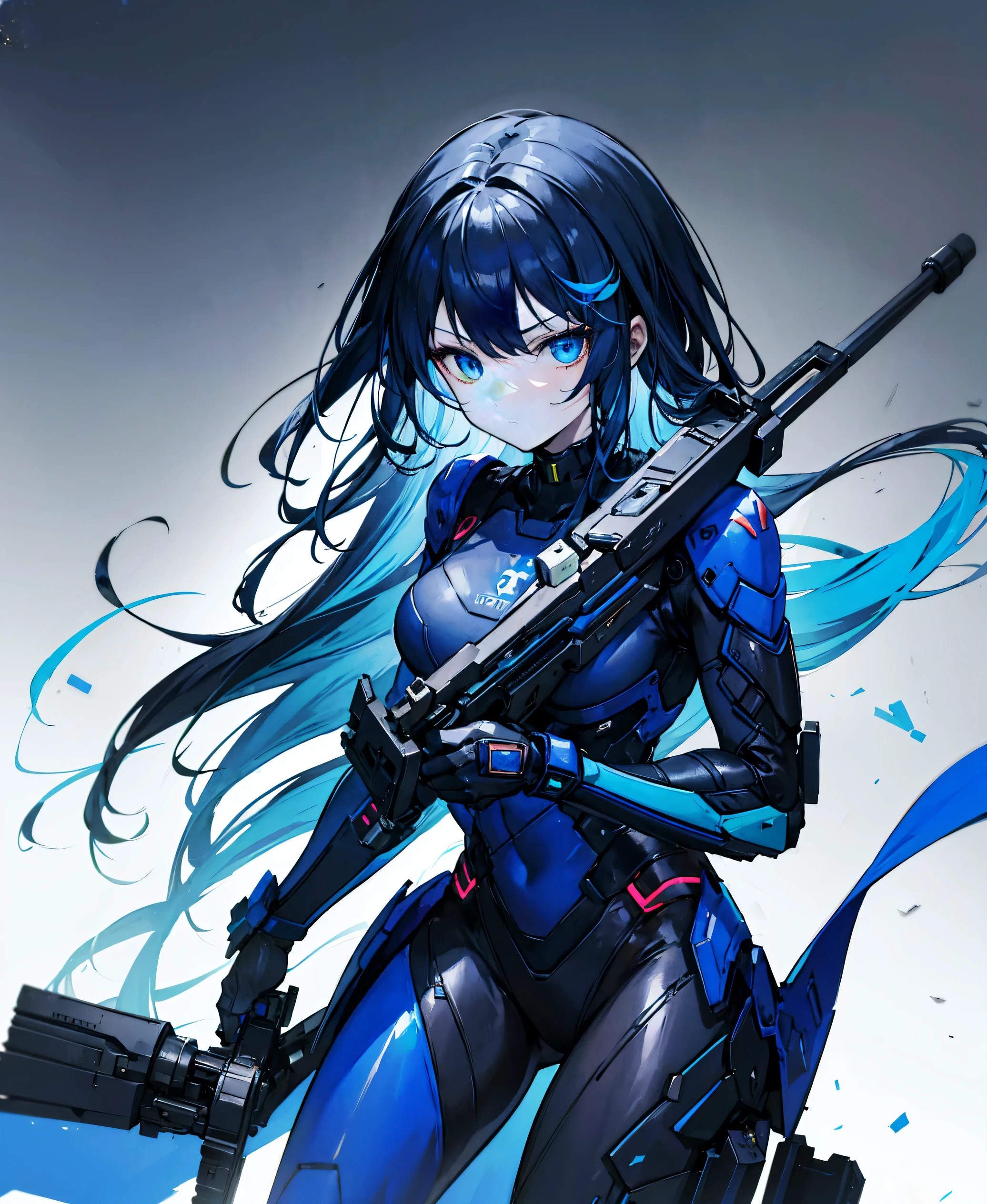A woman with a gun and a gun in her hand - SeaArt AI
