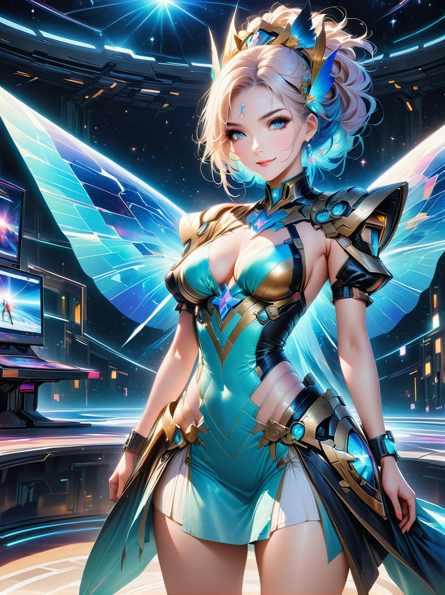 Future World Fashion Show，Futuristic sci-fi beauty model，Beautiful model walking - SeaArt AI