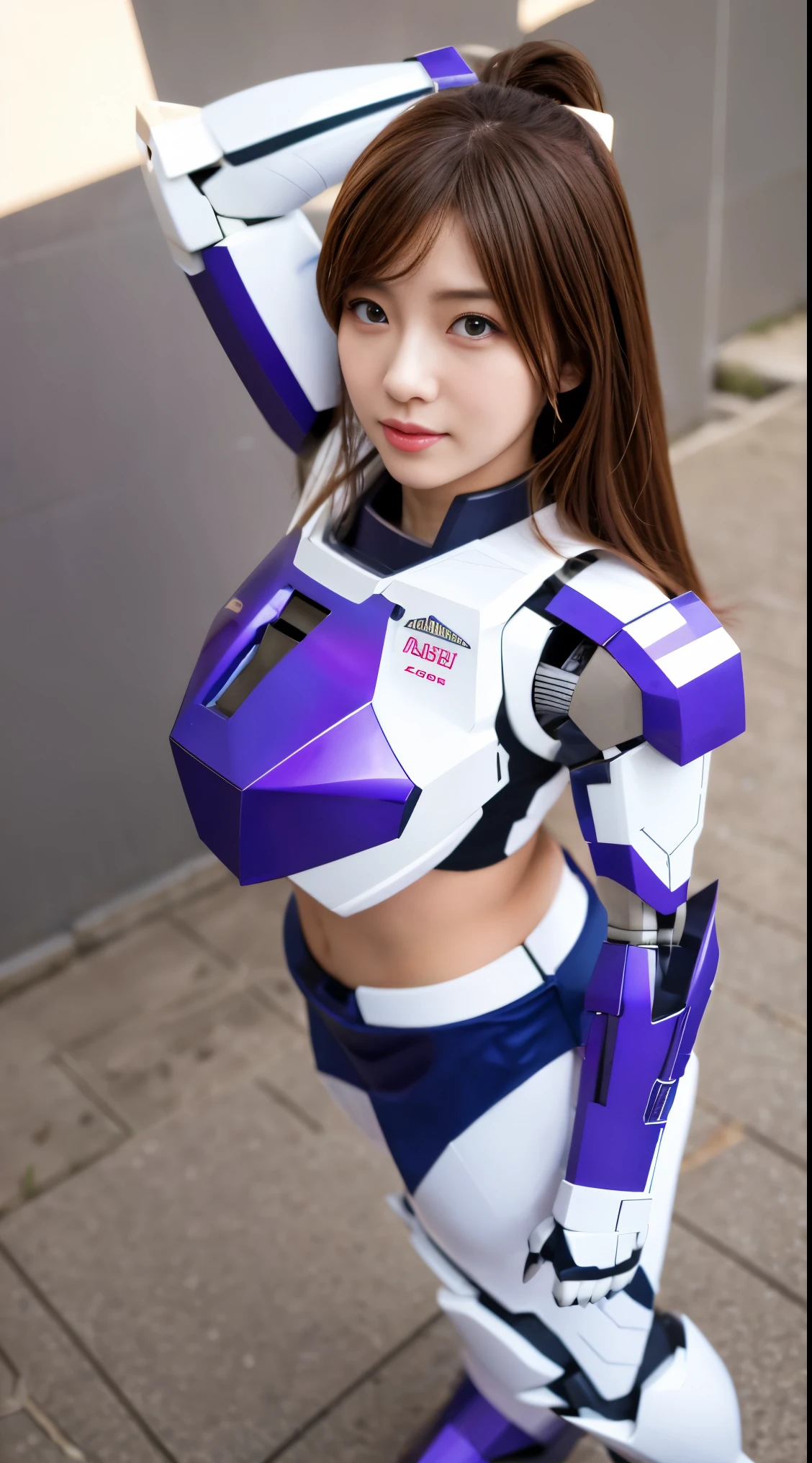 A close up of a woman in a costume posing for a picture - SeaArt AI