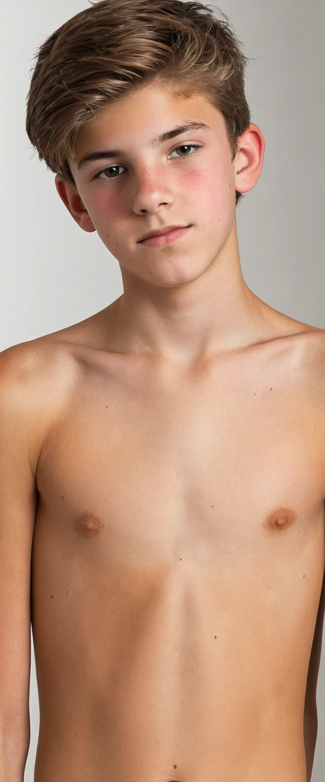 15 year old boy with bare chest - SeaArt AI