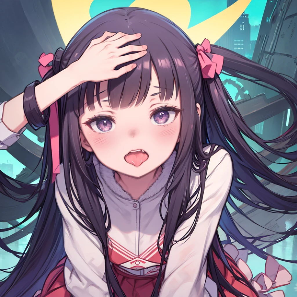 1 girl, naughty face, rolling_eye, 寄りeye, Ahegao, open your mouth ...