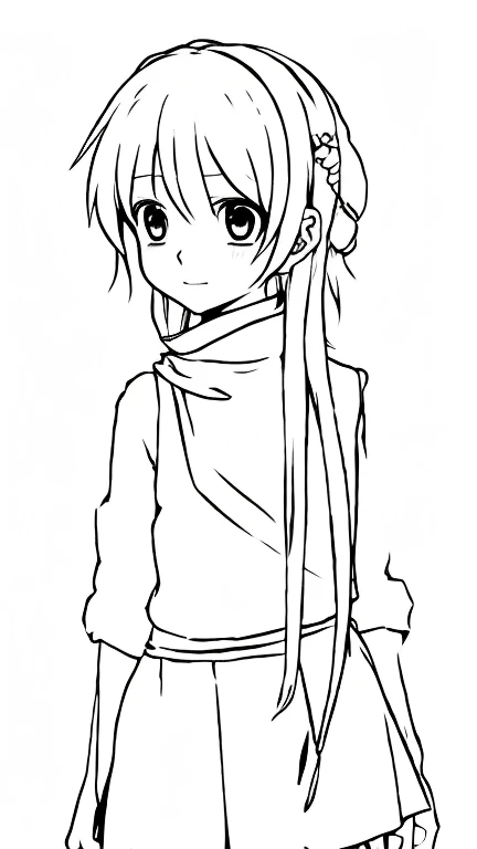 Anime line art - SeaArt AI