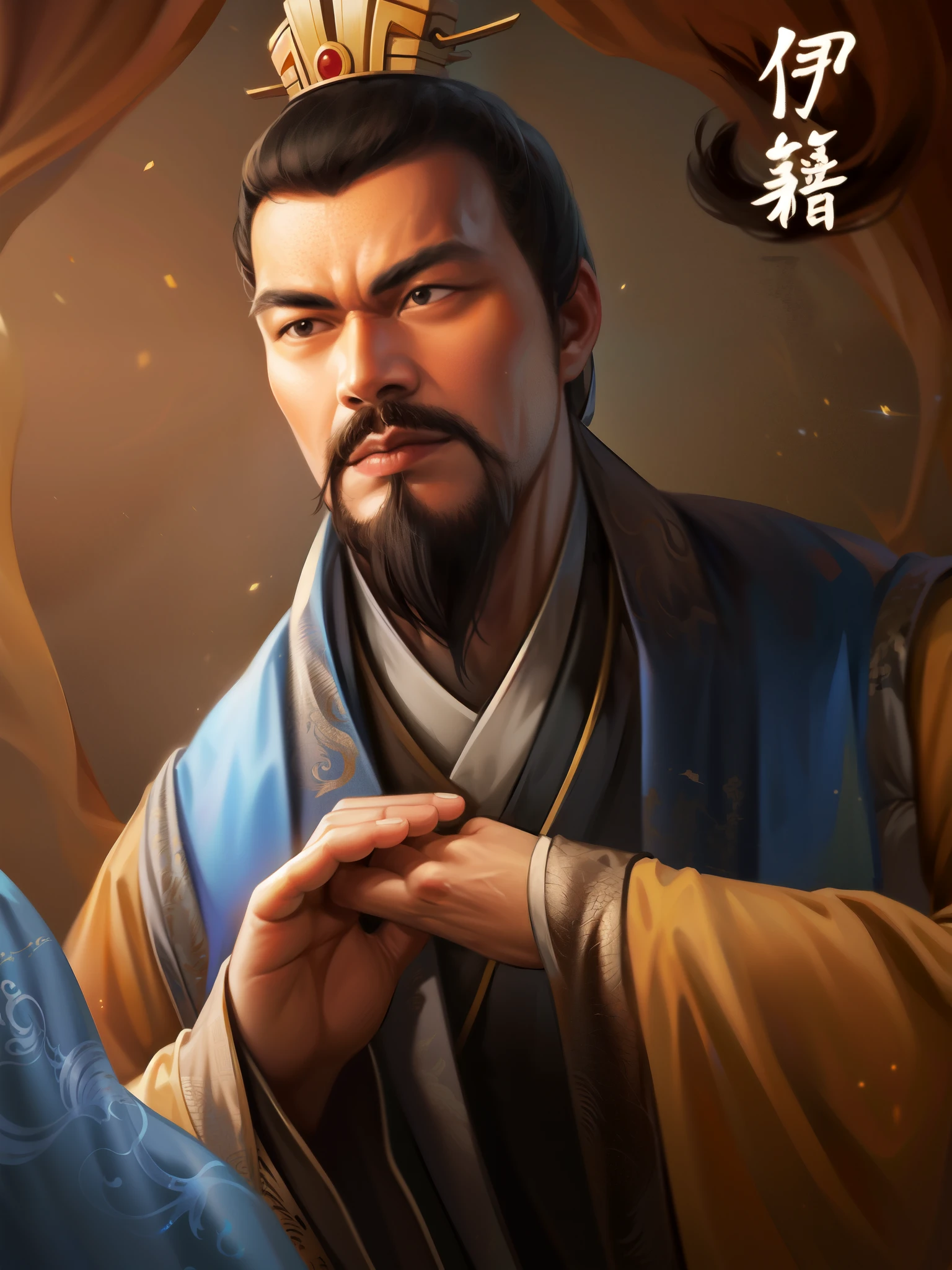 A painting of a man with a crown on his head - SeaArt AI