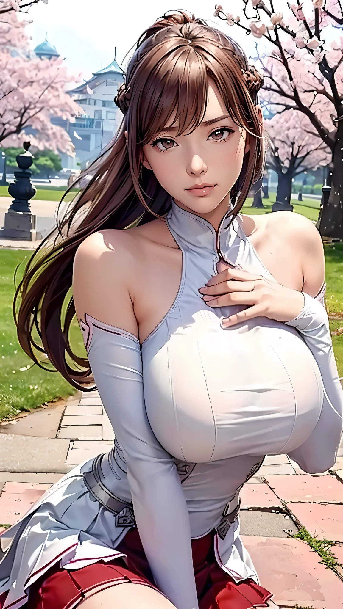 A close up of a woman in a dress posing for a picture - SeaArt AI