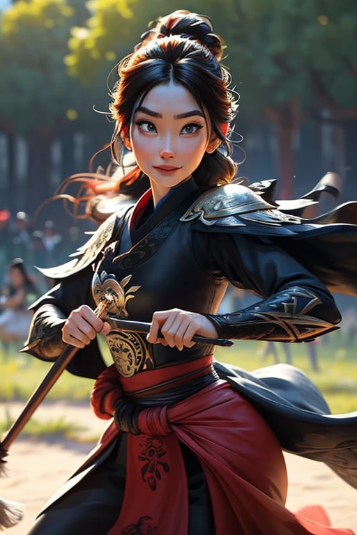 Elsa-Mulan Fusion, Fusing models, melting, Mulan's Clothes - SeaArt AI