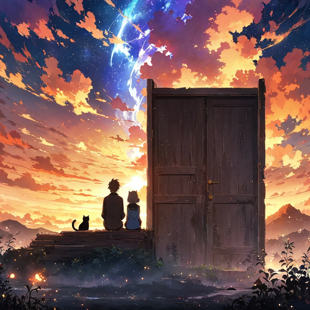 Anime drawings inspired by Makoto Shinkai, 「Sparrow's Door Lock - SeaArt AI