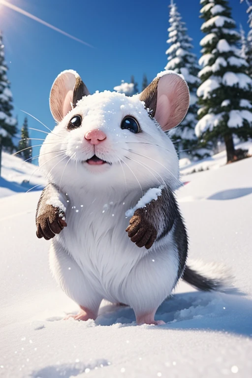 Cutest snow rat - SeaArt AI