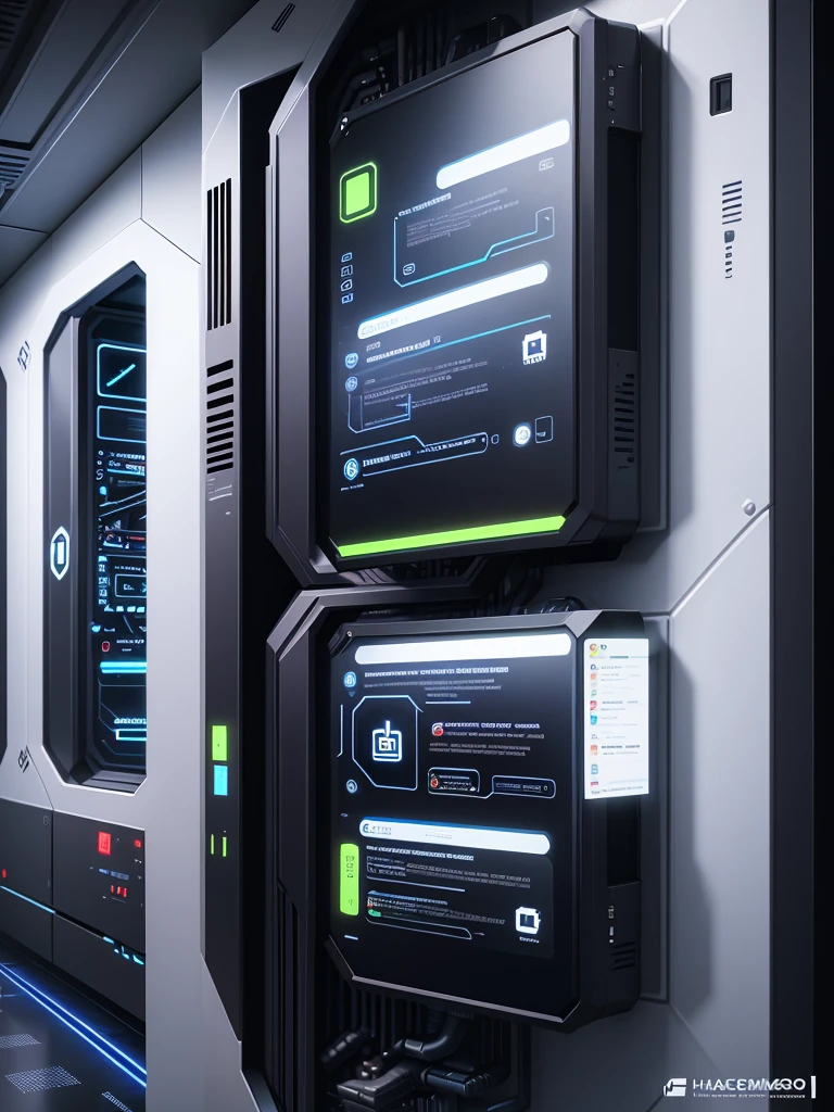 A hacker talking about cybersecurity , com o logotipo SmartSec - SeaArt AI