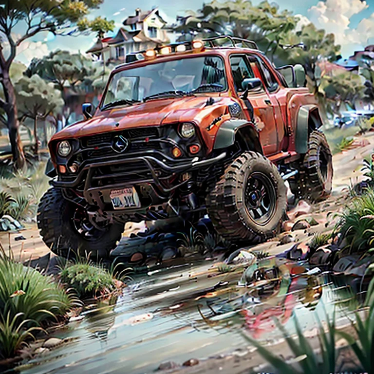 UP vehicles, Mercedes，Ferrari red,SUV, off-road， With sports rim 17 ...