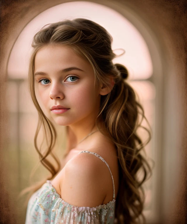 (Cinematic Photo:1.3) of (Realistic:1.3),(Cosy:1.3) beautiful 12 year ...