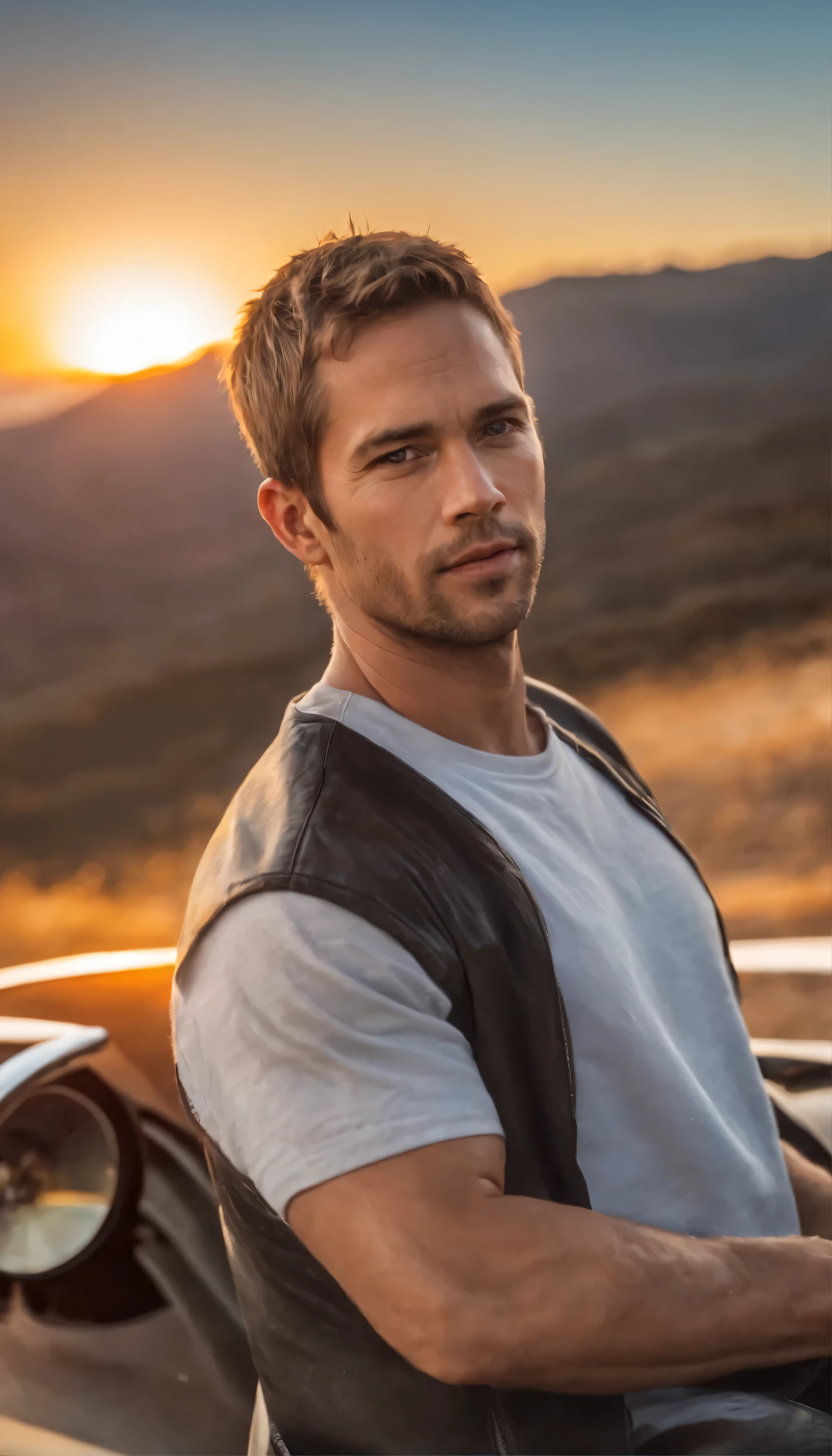 Arafed man sitting on a motorcycle in the desert - SeaArt AI