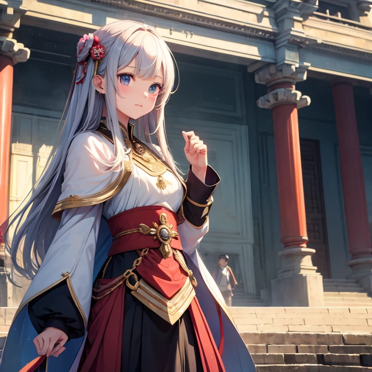 A girl greets the emperor。 - SeaArt AI