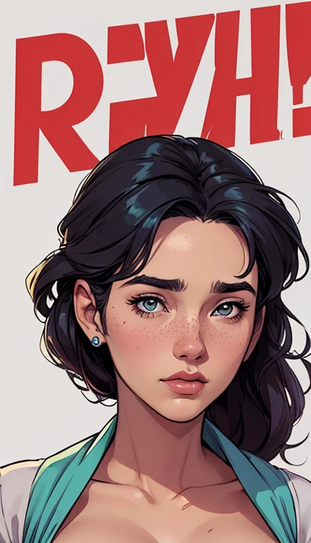 GTA character style illustration and Completely naked breasts showing a ...