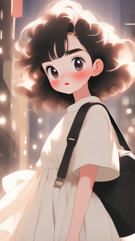 Anime girl screen capture，cute，Very short stature，Baby Face，Blunt bangs ...