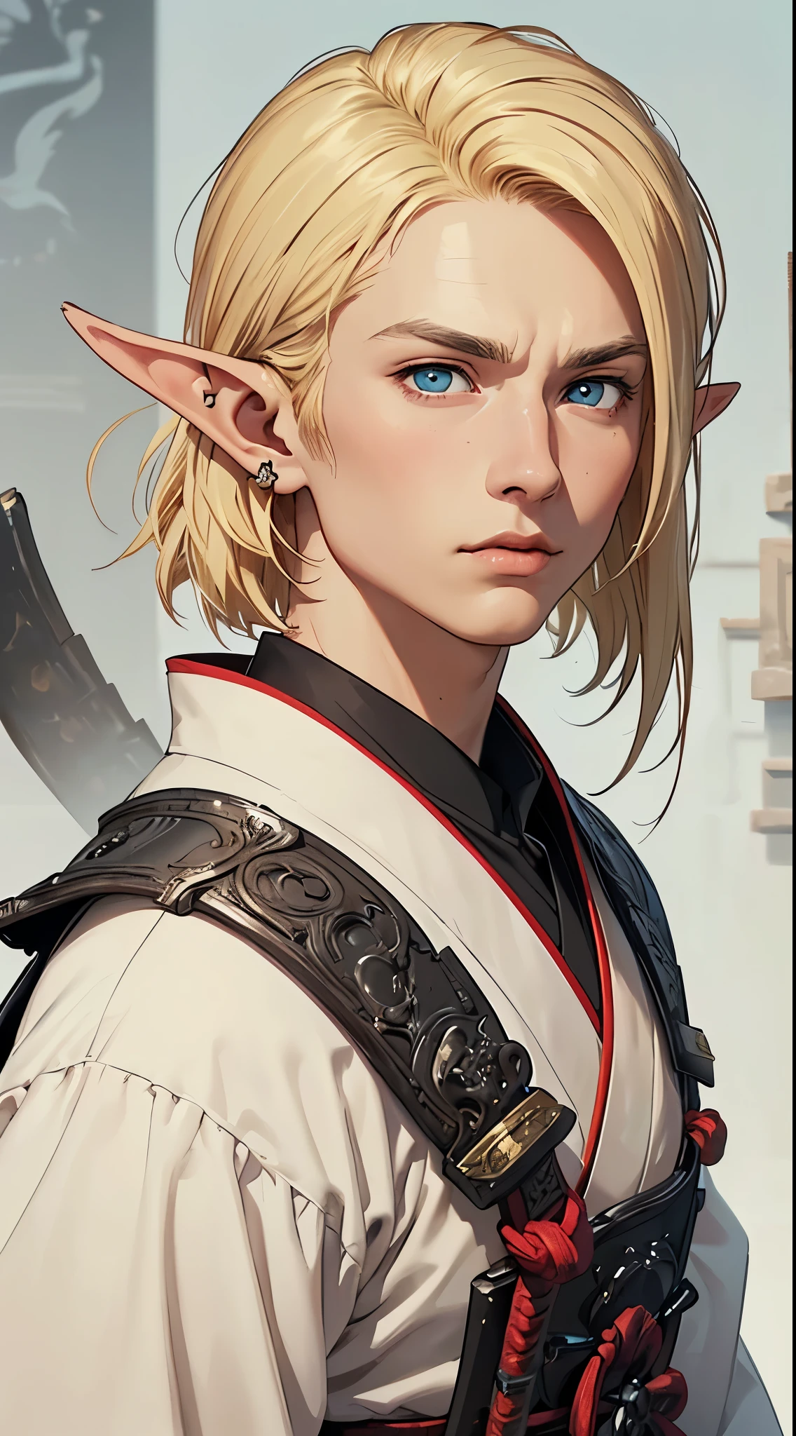 A close up of a person with a sword and a sword - SeaArt AI