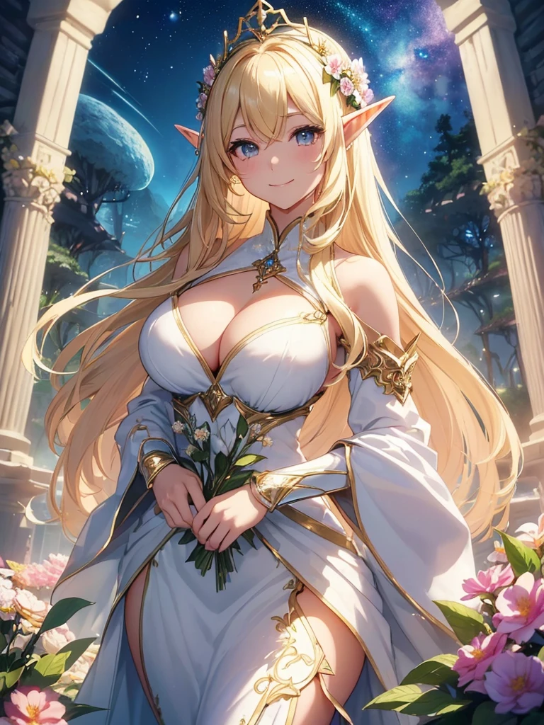 最high quality、1girl ELF NP: worst quality ,flower fractal art - SeaArt AI