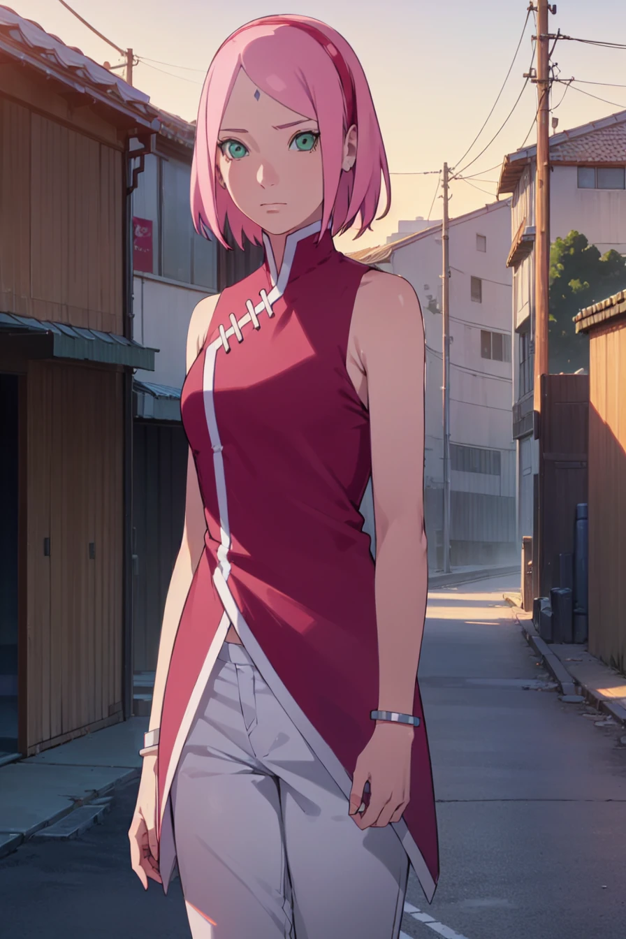 Sakuraharuno, sakura uchiha, haruno sakura, short hair, (Green Eyes ...