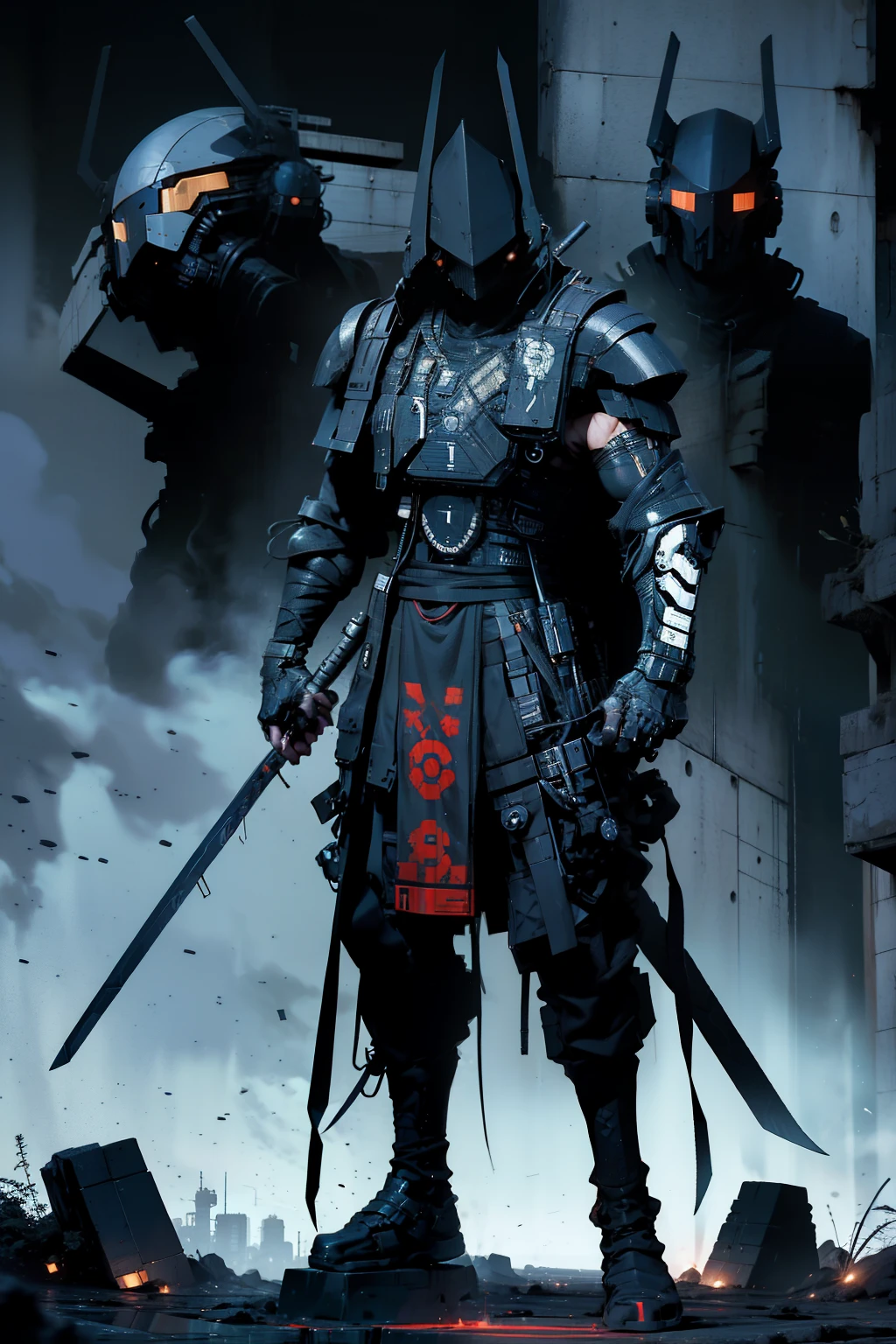 Batman and the dark knight in a dark city - SeaArt AI