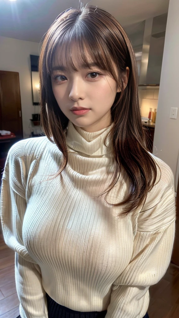 ((top-quality、8K、 masterpiece:1.3))、1girl in、Beautiful woman Standing in the hou - SeaArt AI