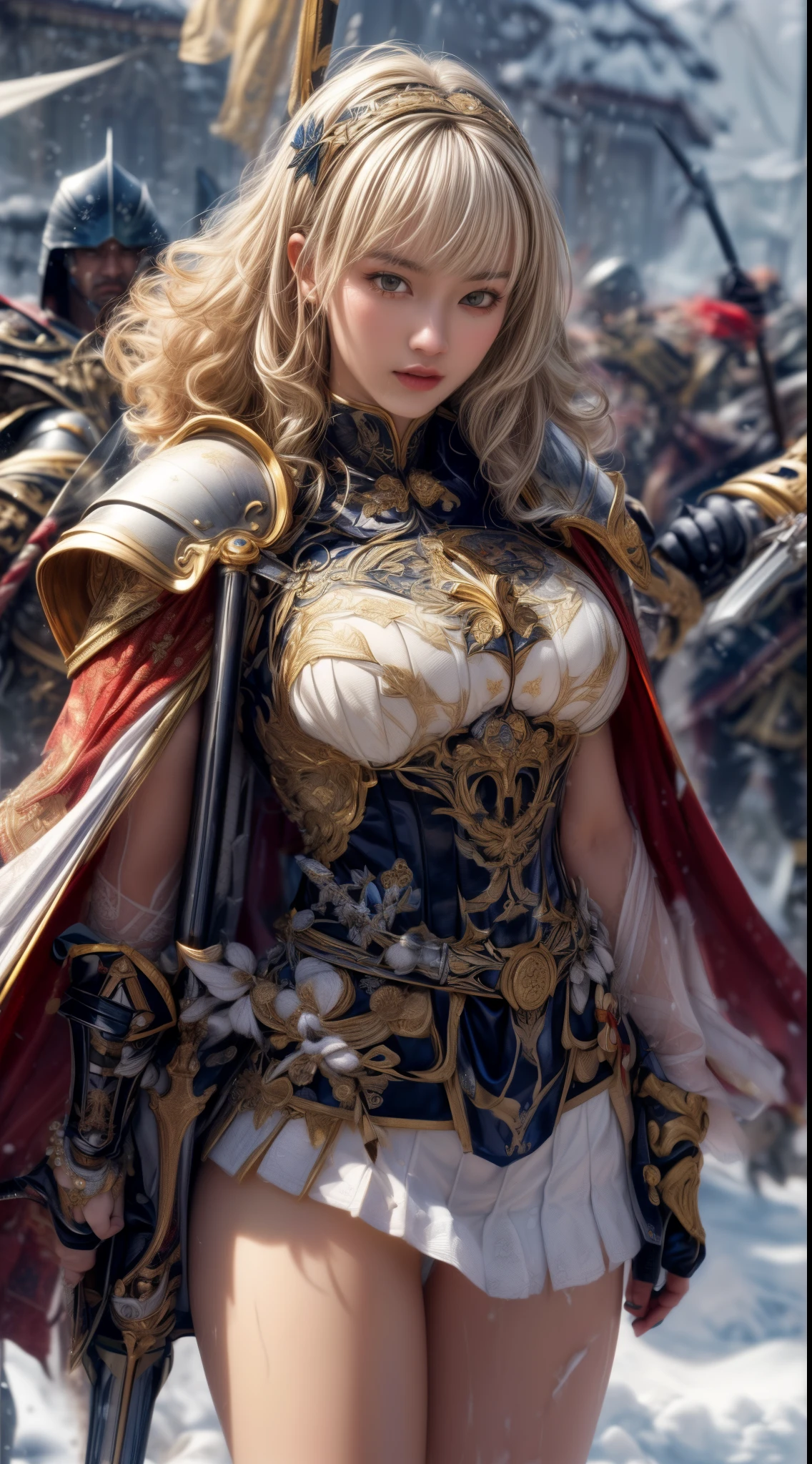 A close up of a woman in a costume with a sword - SeaArt AI