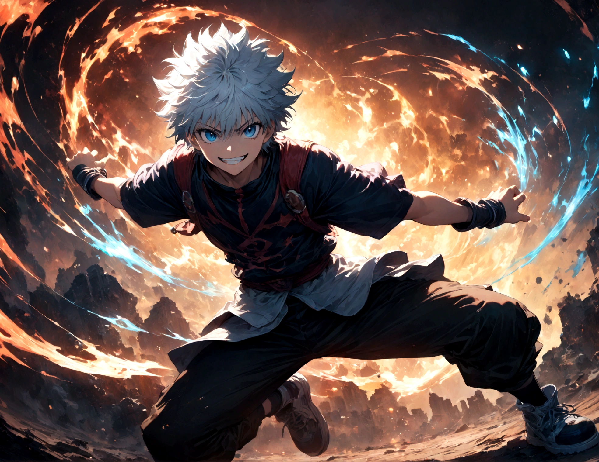 1 teenager,Killua,Hunter x Hunter,Killua's outfit,Yo-yo,Sui Ishida ...