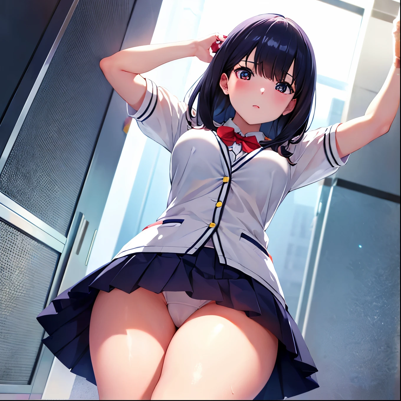 Takada Rikka from SSSS Gridman、Plump thighs、Very short skirt - SeaArt AI