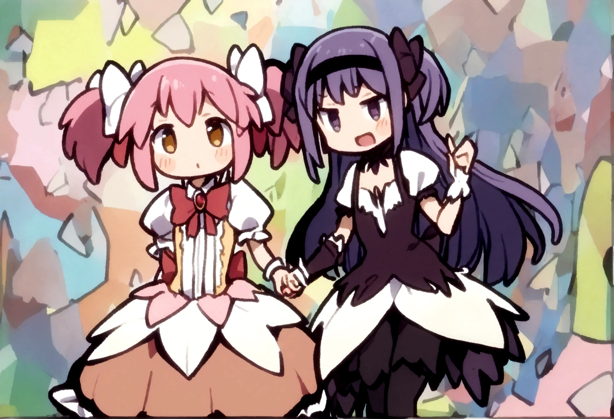 (2female),akemi_homura\(Puella Magi Madoka Magica,(magical_girl costume ...