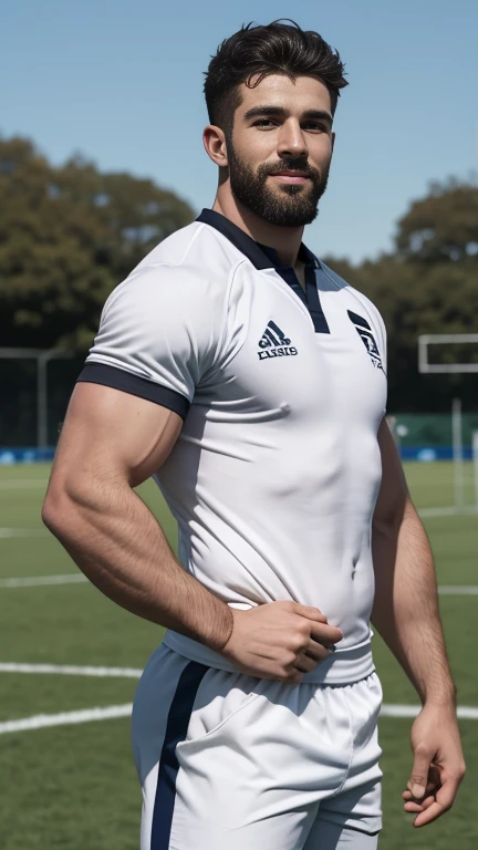 1 pale man rugby player ,Full body, rugby player, sport white pants ...