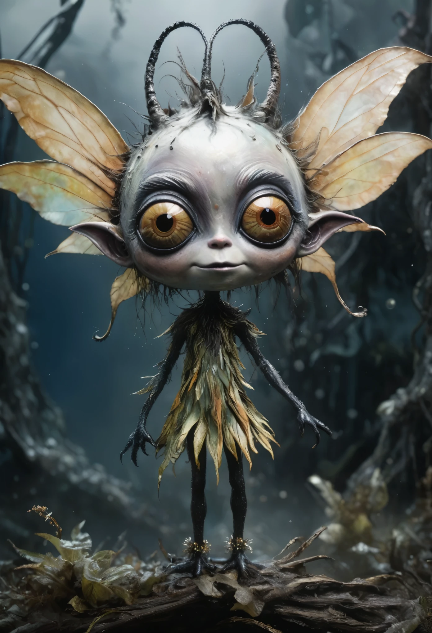 Full-body-shot,Very tall pearl fairy, who can't fly,Cinematic - SeaArt AI