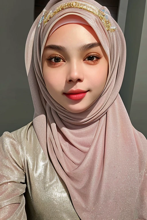 A cute and beautiful hijabi girl, detailed facial features, beautiful ...