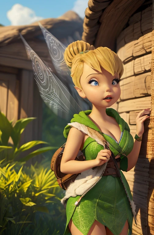 Tinkerbell, Disney, nsfw, huge big busty, slut , gothic makeup eyeliner and eye - SeaArt AI