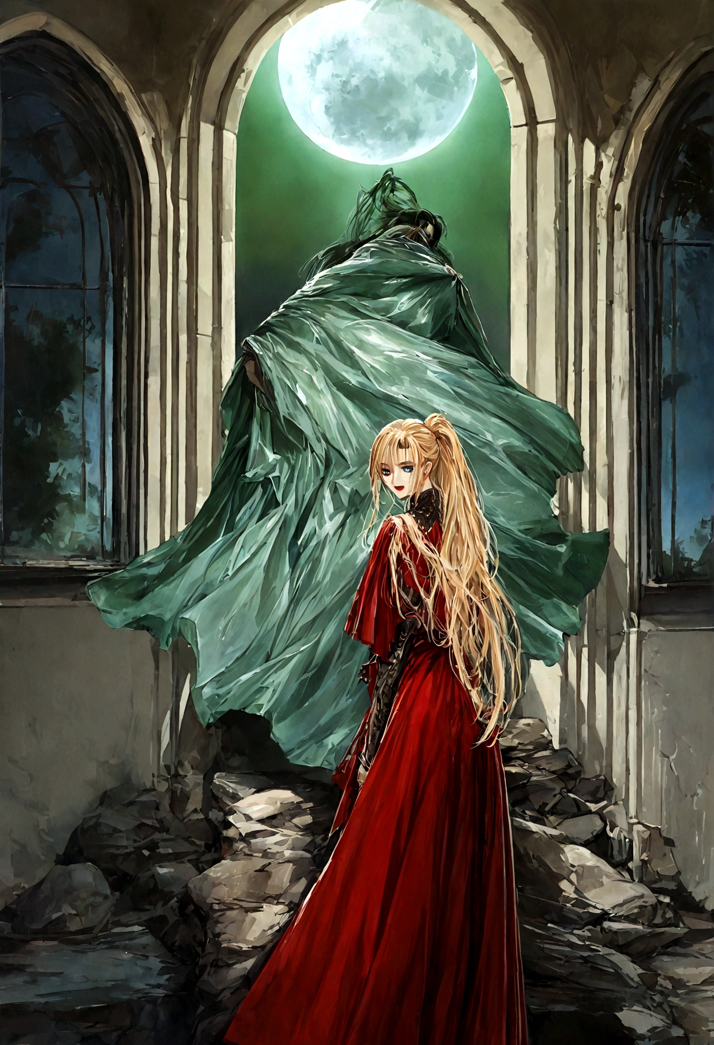 Photo of vampire standing in front of her house, An exquisitely ...