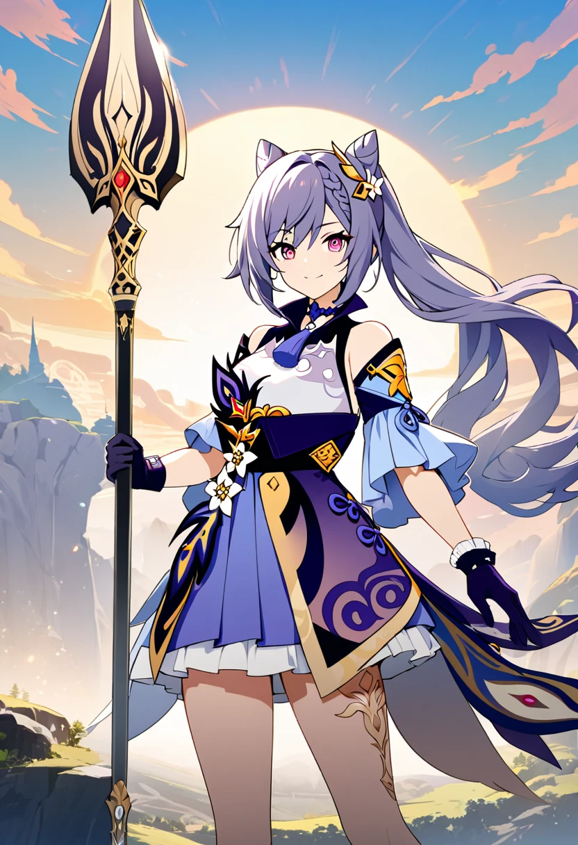 Keqing \(Genshin Impact\), (blue hair), (silver eyes):1.2, (male ...