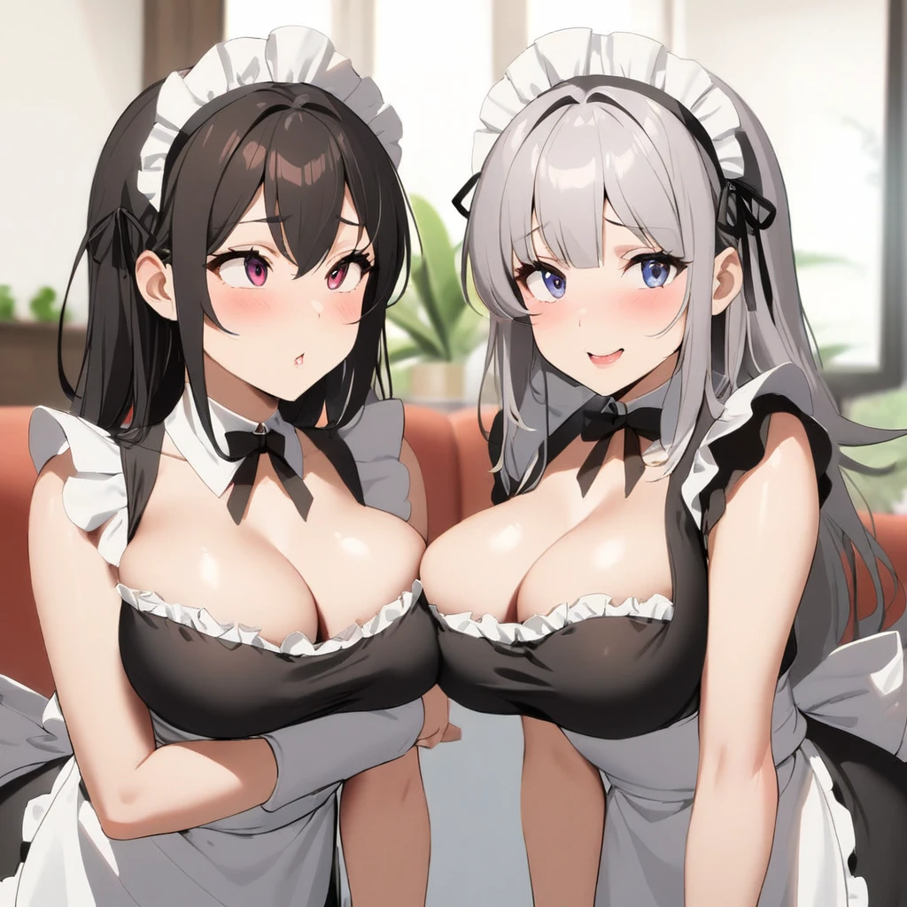 2 Busty maids - SeaArt AI
