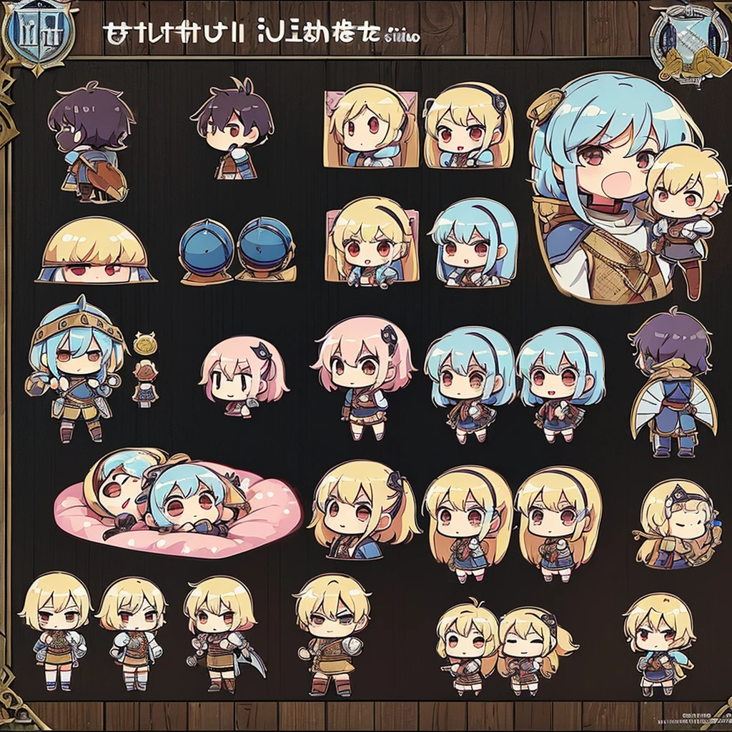 Chibi Character、Character Sheet))))、highest quality, Best Quality ...