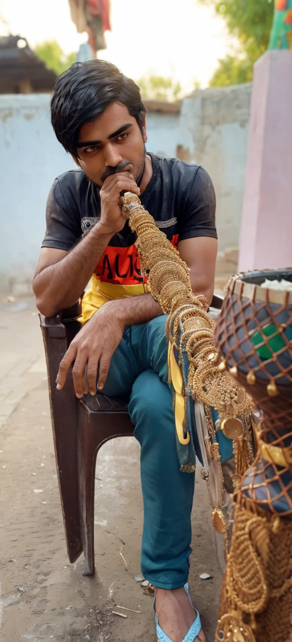 Indian man, (Chubby face), view the viewer, (((Yasuo League of Legends ...