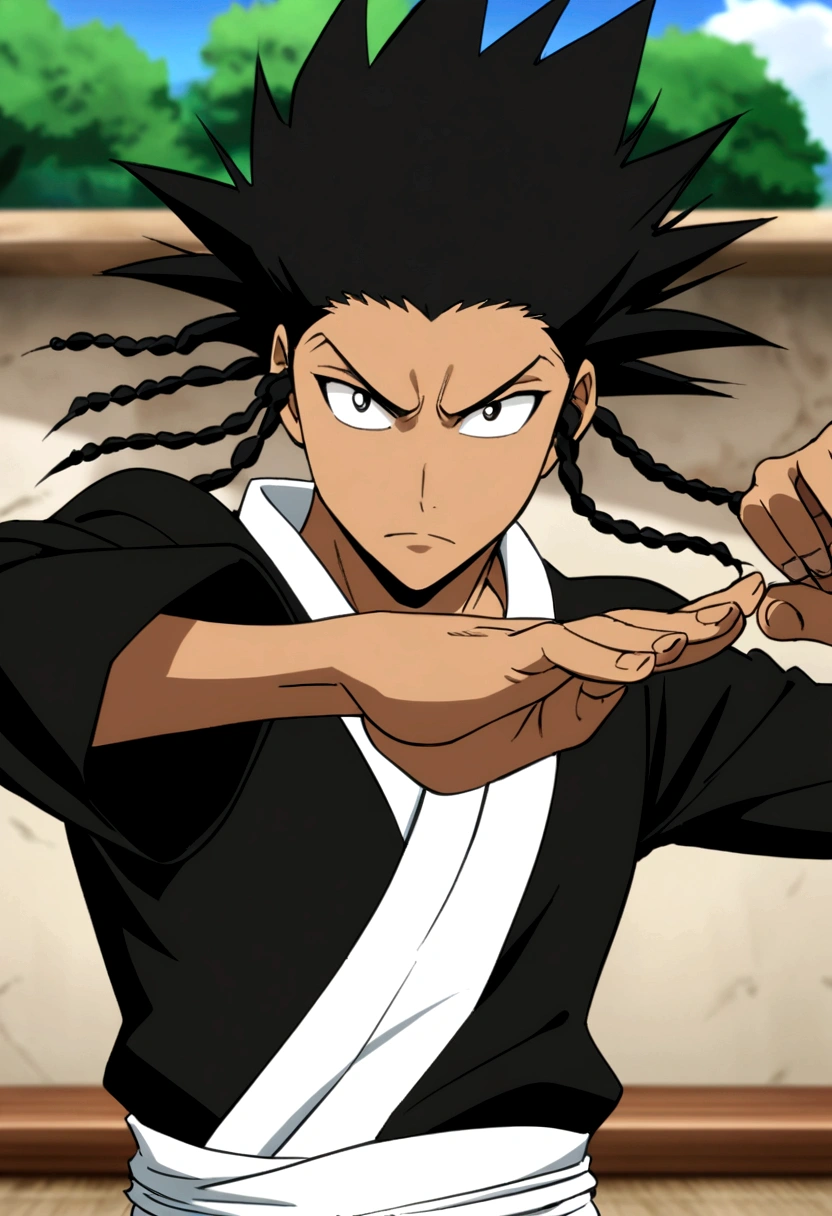 Young black character, young male, anime. bleach anime style - SeaArt AI