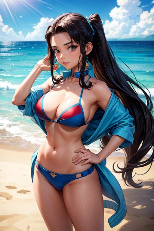Busty Katara in a bikini - SeaArt AI