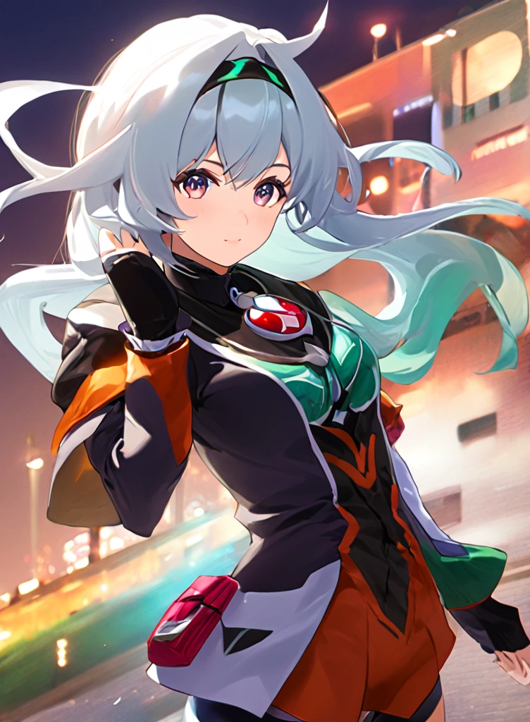 Girl doing kamen rider pose - SeaArt AI