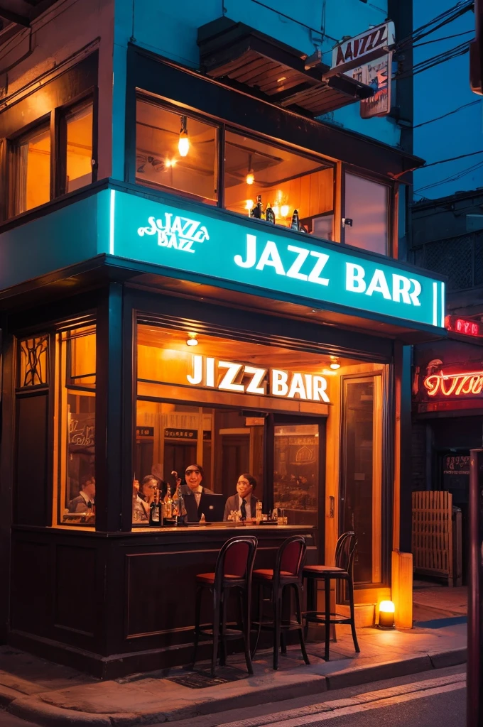 Jazz bar illustration - SeaArt AI
