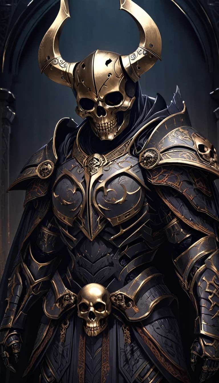 Cinematic portrait of a god of death, intricate symmetrical ancient ...