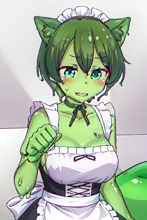 Best quality, masterpiece, highres, solo, slime girl, {shinoda - SeaArt AI