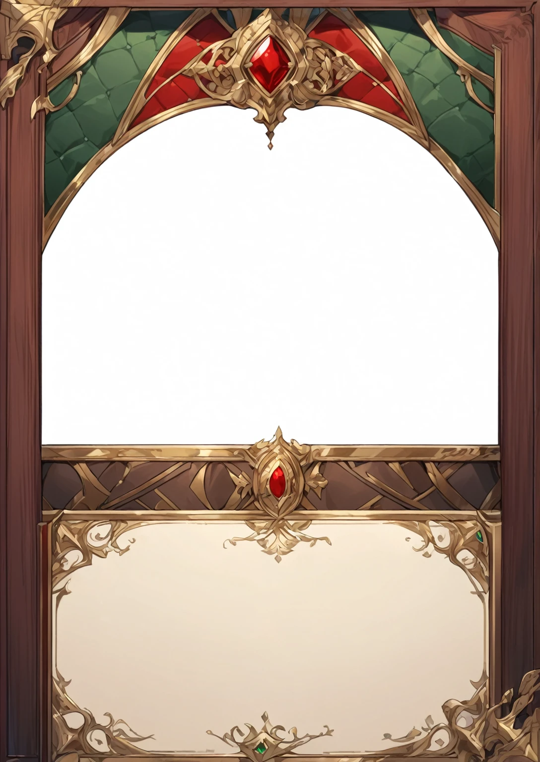 A card border UI，Medieval European aristocracy design，Noble and elegant ...