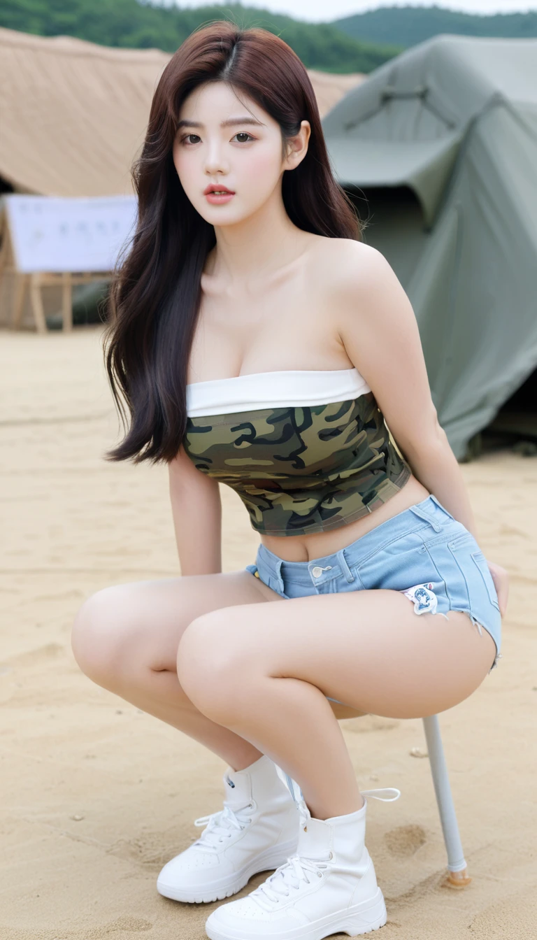 Close-up of beautiful South Korean, Jang Eunbi is a South Korean video creator a - SeaArt AI