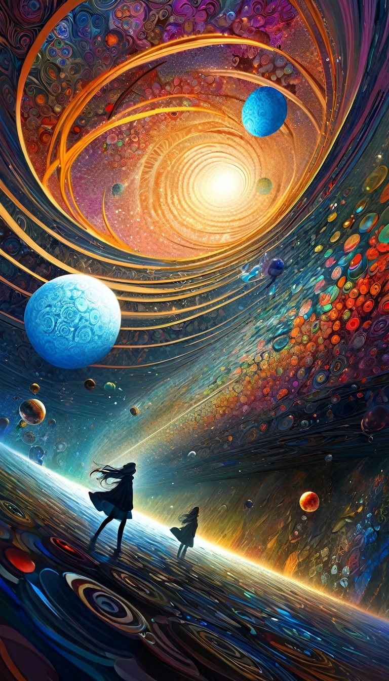 A highly detailed and intricate oil painting depicting an imaginative ...