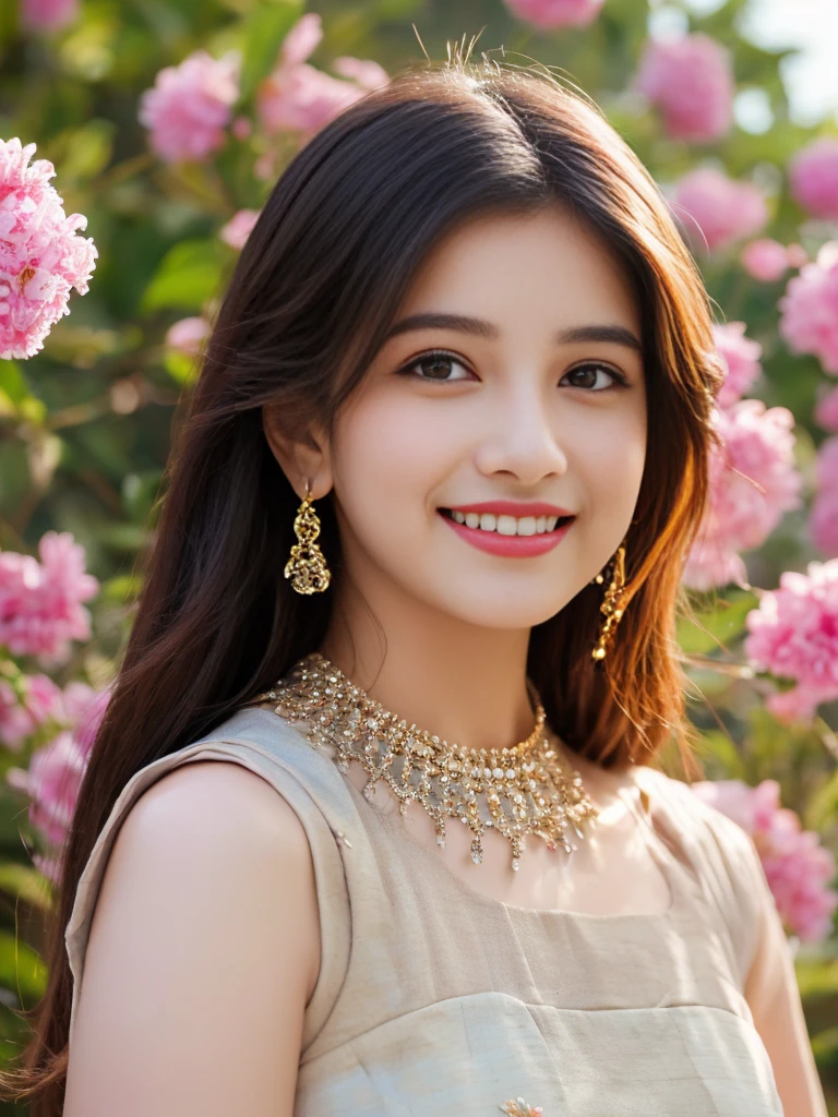 8K, ultra high detailed, an indian girl, cute smile realistic face ...