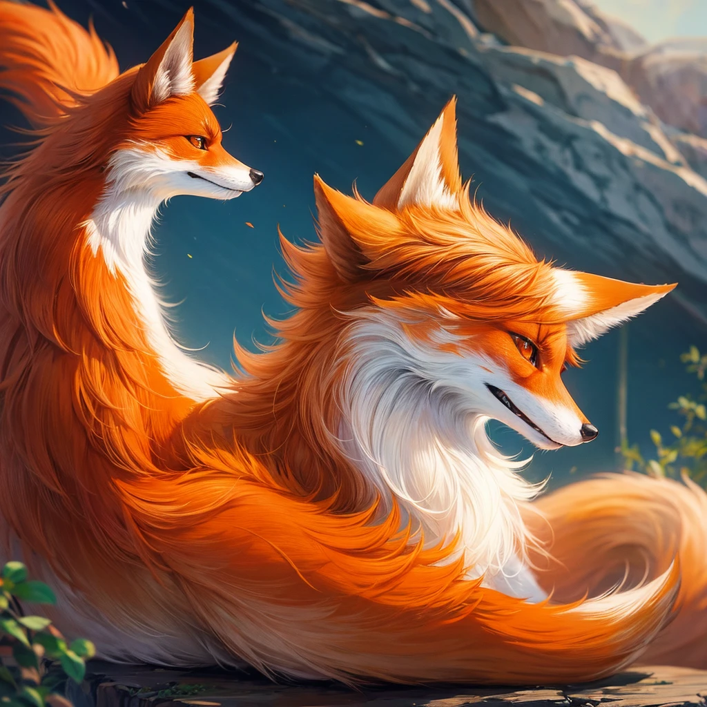 Orange fox - SeaArt AI