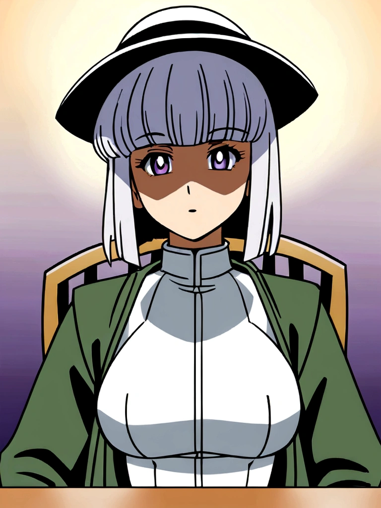 Drawing of a woman in a hat and jacket sitting at a table, inspired by ...